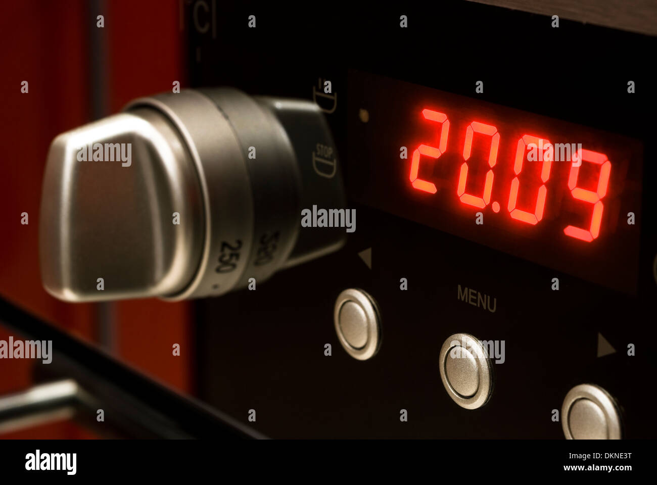 Modern electric oven with digital display and controls Stock Photo - Alamy