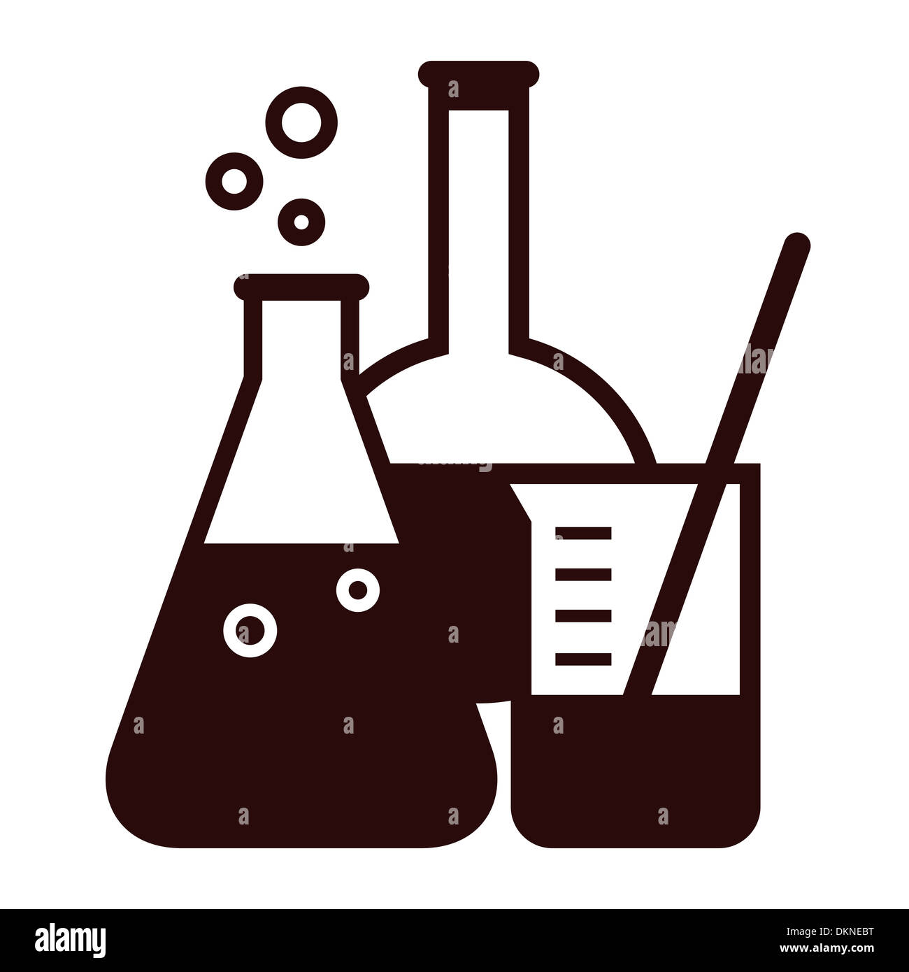 Laboratory glassware isolated on white background Stock Photo - Alamy
