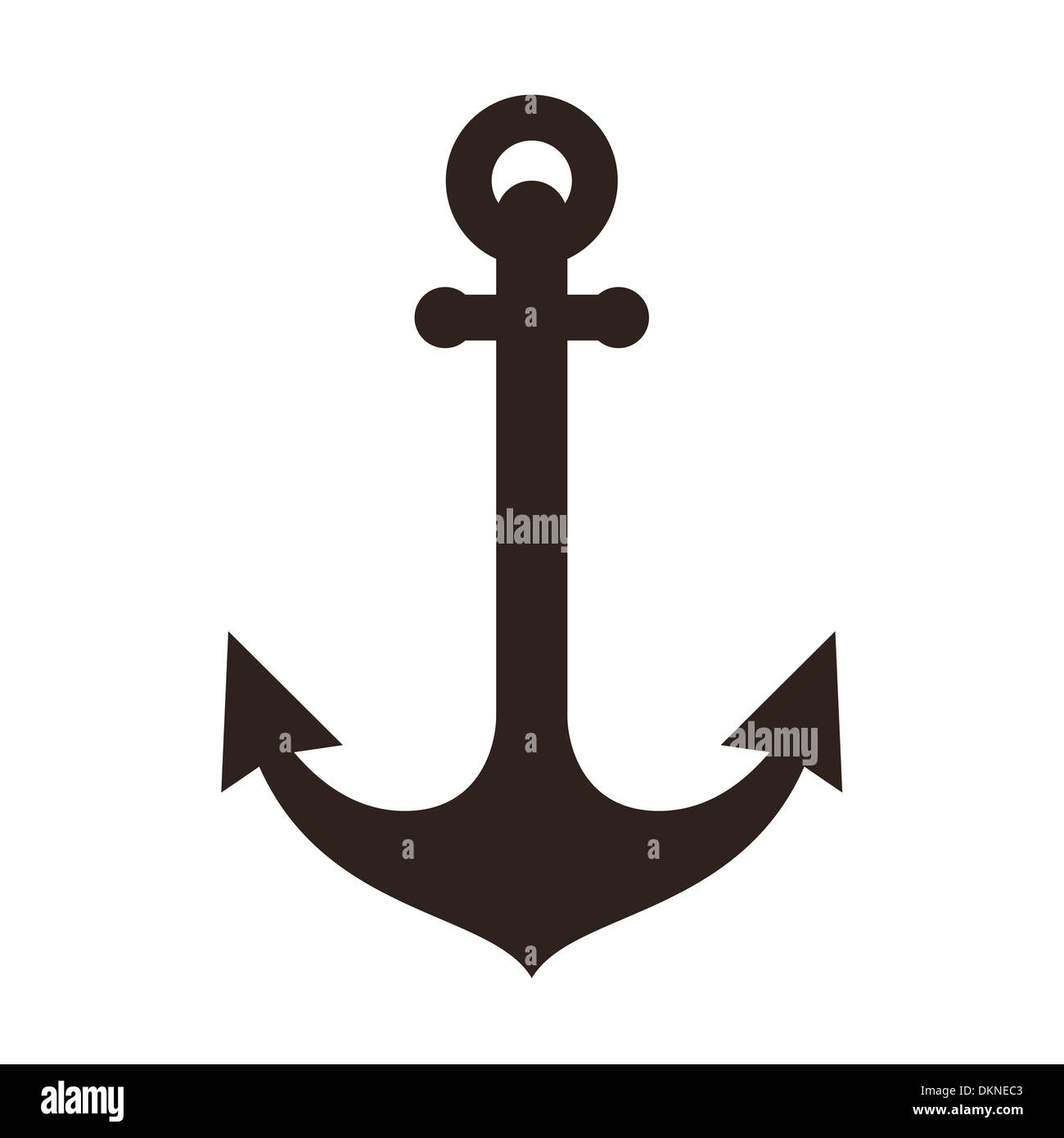 Anchor sign isolated on white background Stock Photo - Alamy