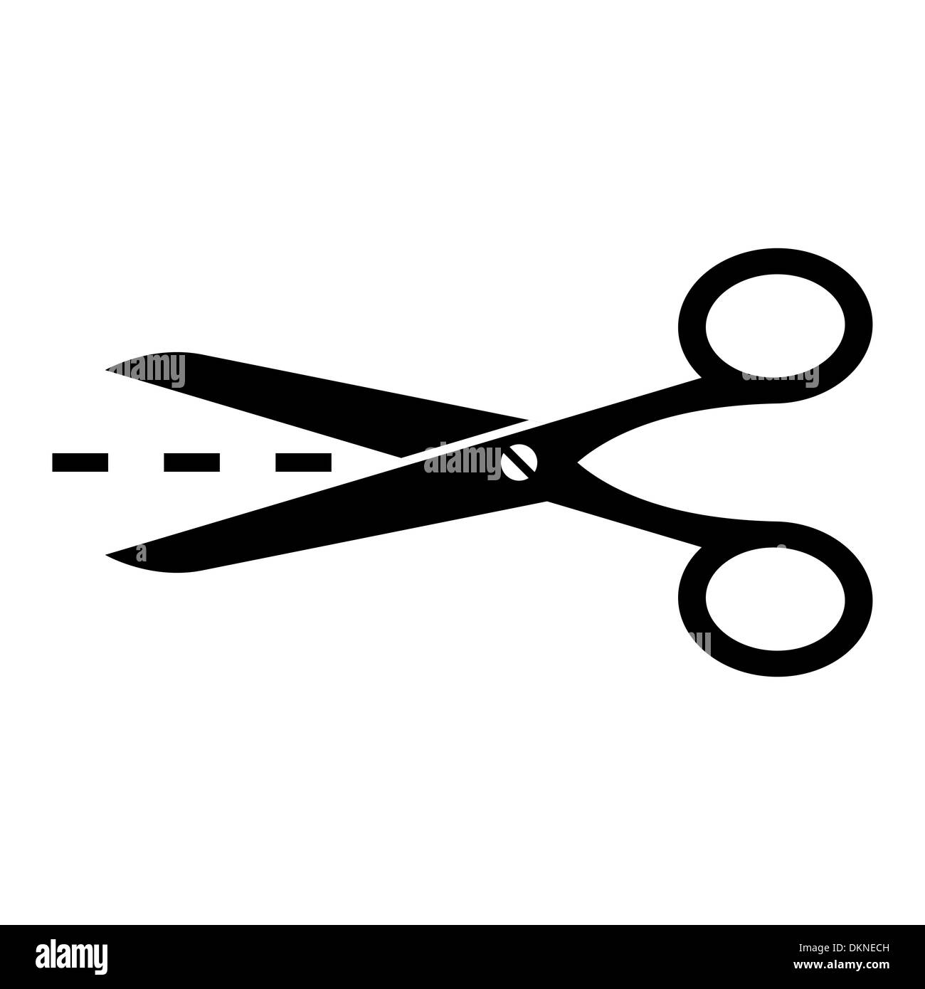 Vector Scissors With Cut Lines Stock Vector Illustration Of Crop Vector Scissors With Cut Lines Stock Vector Illustration Of Crop