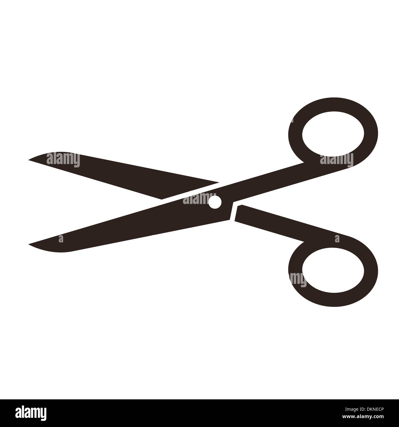Scissors symbol isolated on white background Stock Photo - Alamy