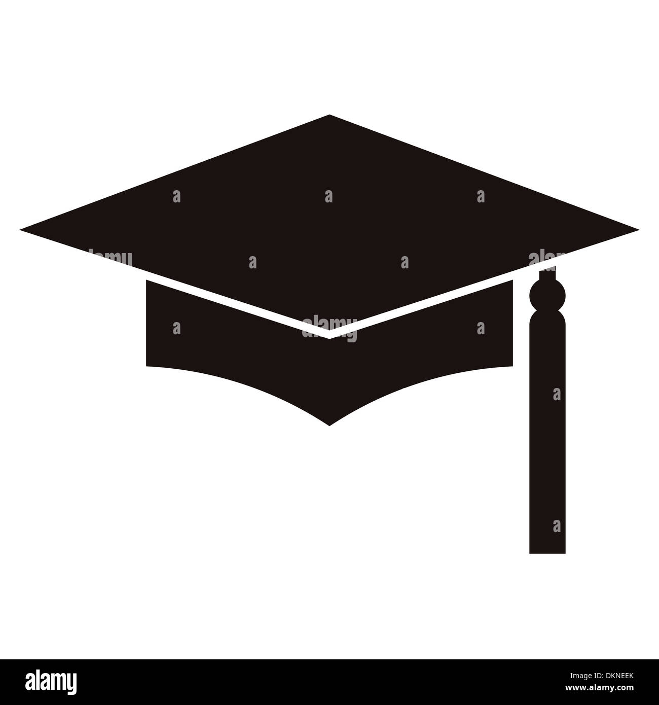 Mortar Board or Graduation Cap isolated on a white background Stock ...