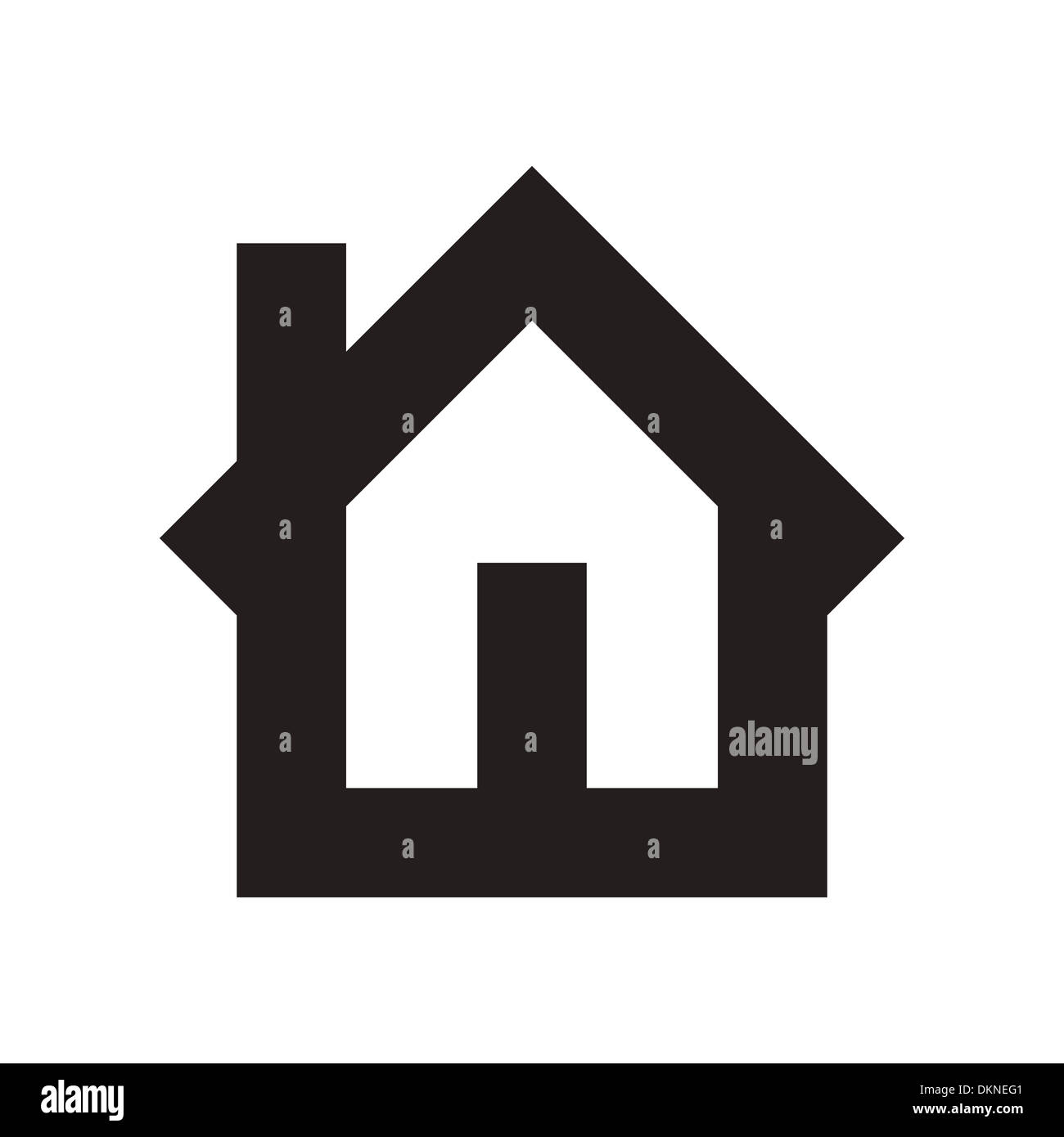Vector home symbol isolated on white background Stock Photo - Alamy