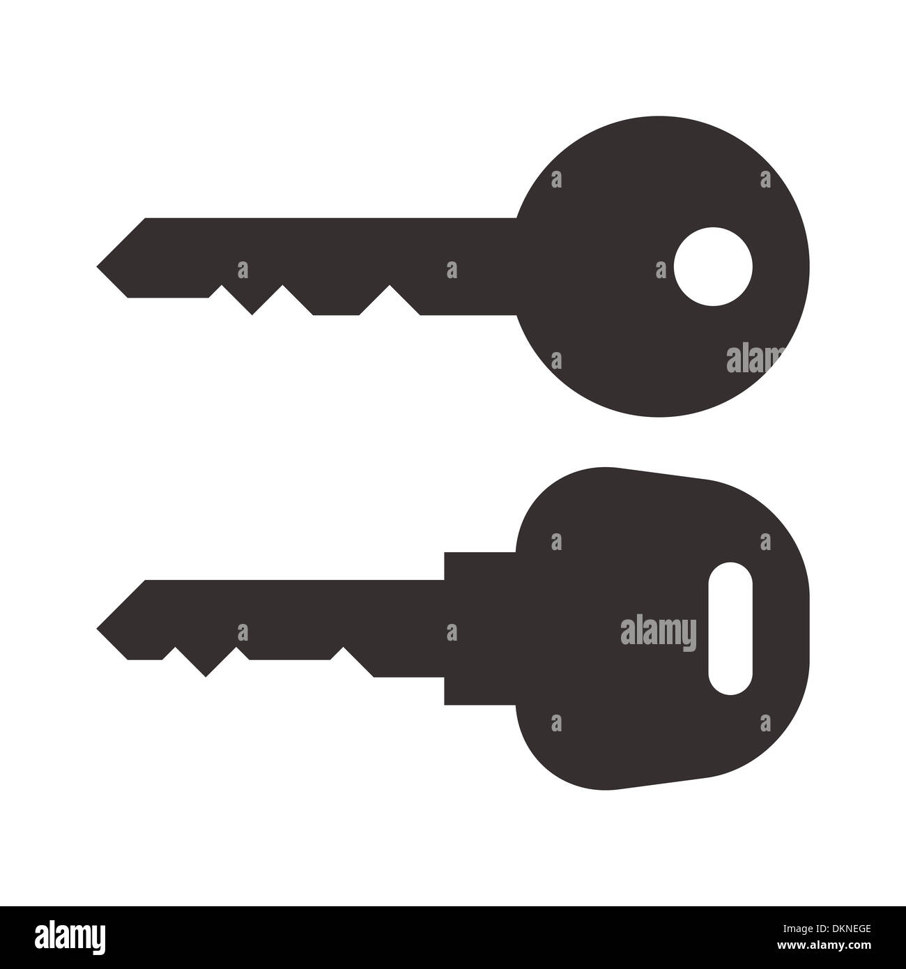 Key and car key symbols isolated on white background Stock Photo - Alamy