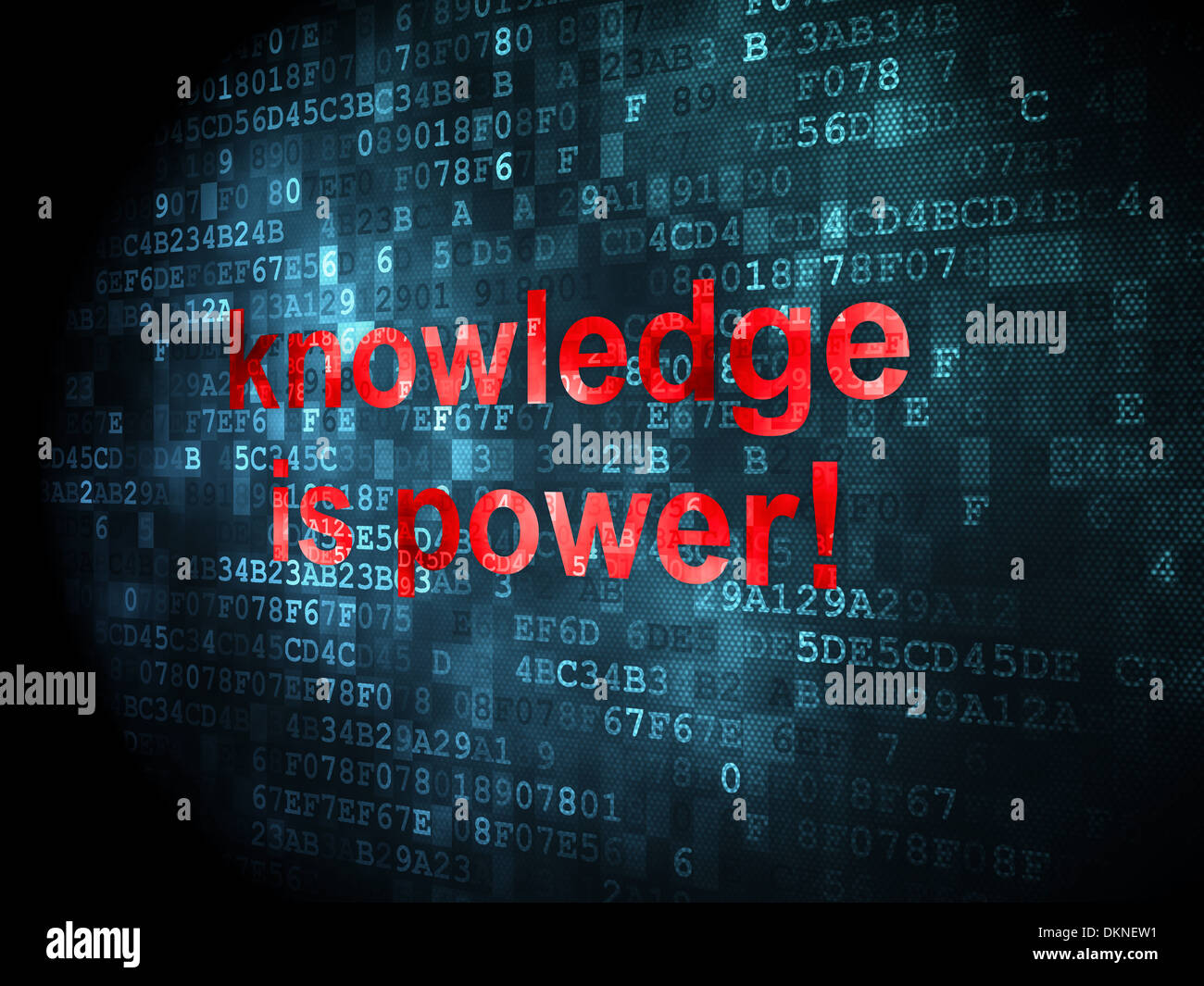 Education concept: Knowledge Is power! on digital background Stock ...