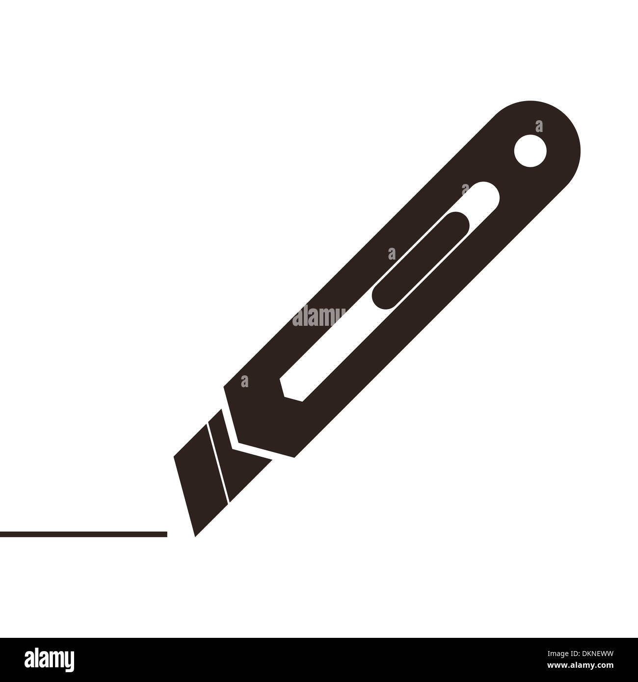 Utility knife sign isolated on white background Stock Photo - Alamy