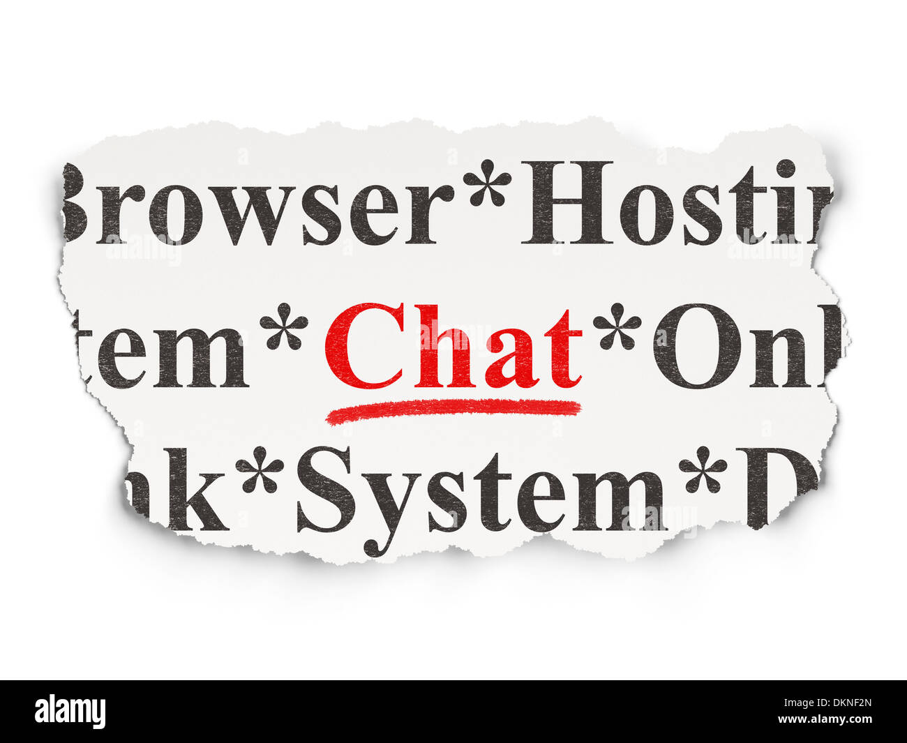 Web development concept: Chat on Paper background Stock Photo - Alamy