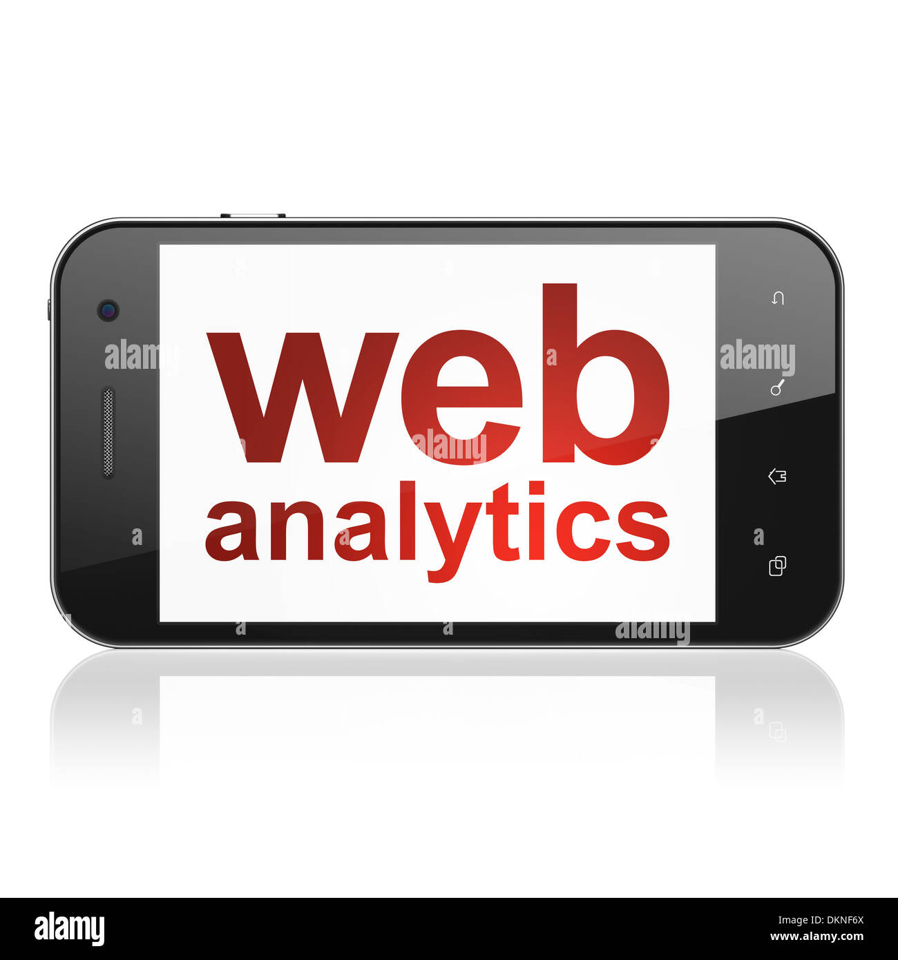 Mobile phone website analytics Cut Out Stock Images & Pictures - Alamy