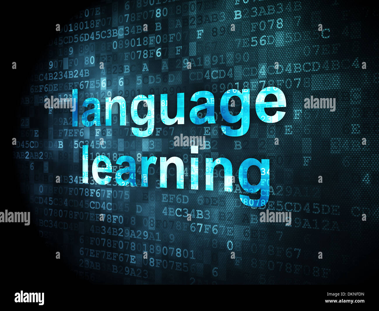 Education concept: Language Learning on digital background Stock Photo ...