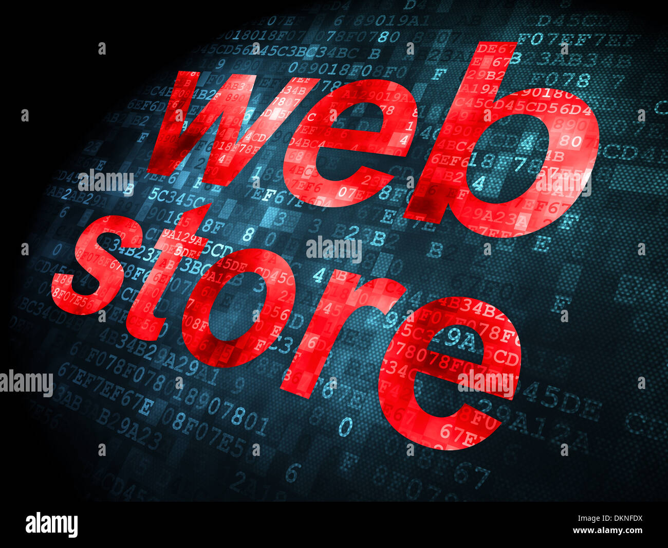 SEO web development concept: Web Store on digital background Stock Photo - Alamy