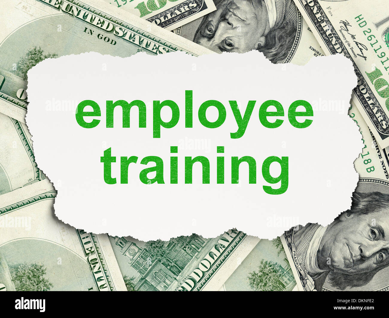 Education concept: Employee Training on Money background Stock Photo ...