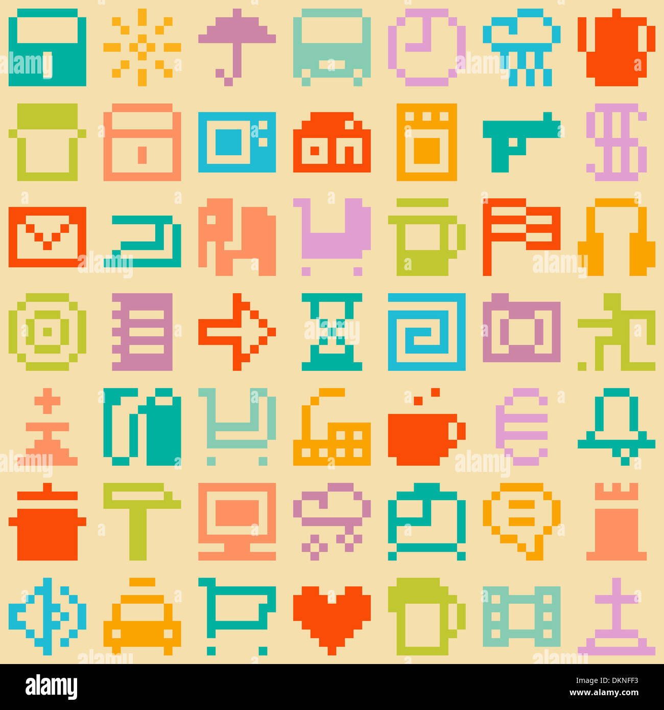 Pixel seamless pattern Stock Photo - Alamy