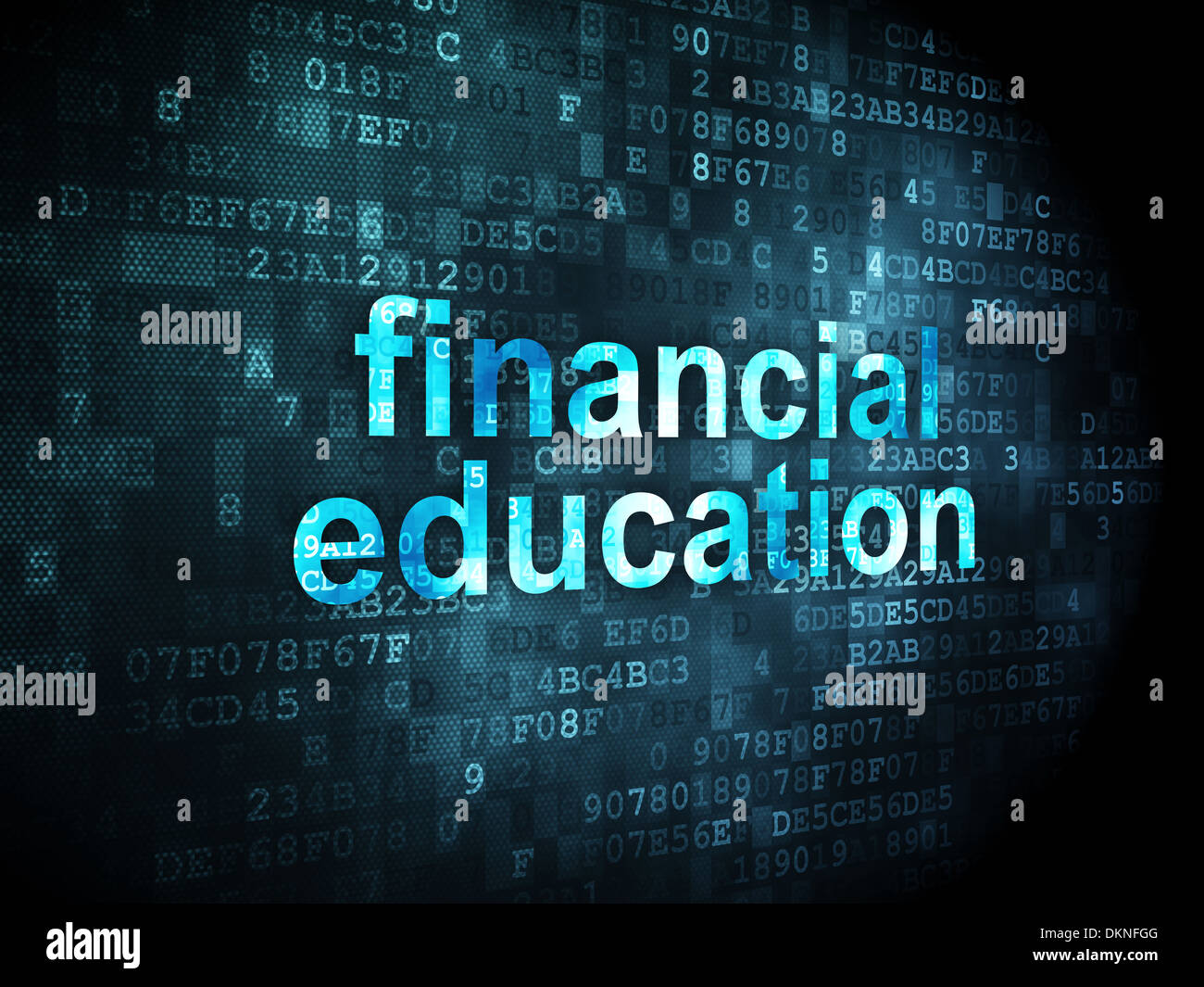 Education concept: Financial Education on digital background Stock ...