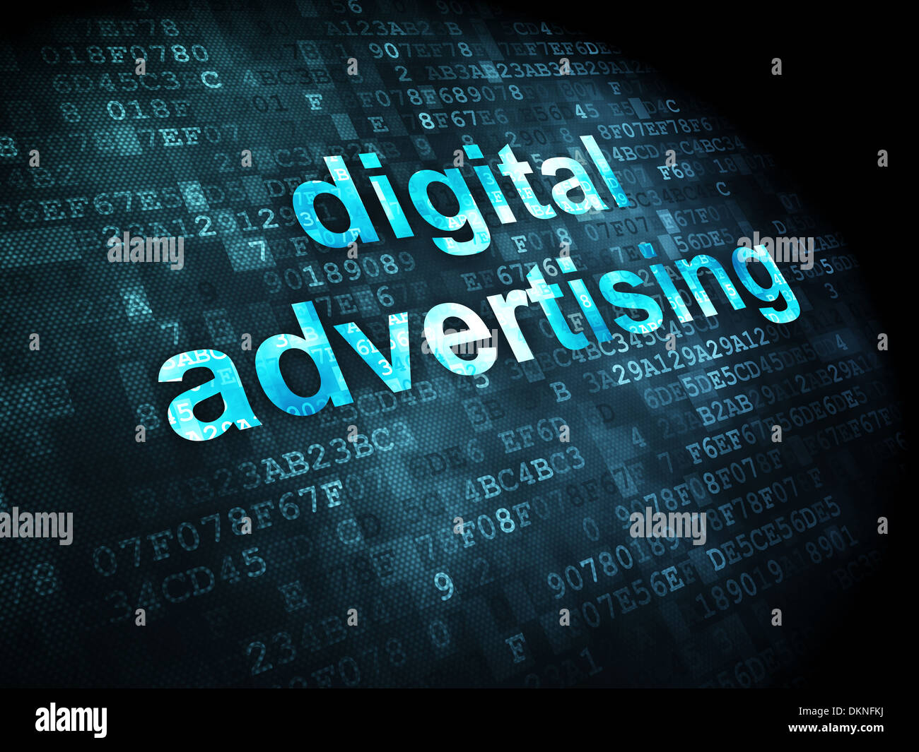 Marketing concept: Digital Advertising on digital background Stock ...