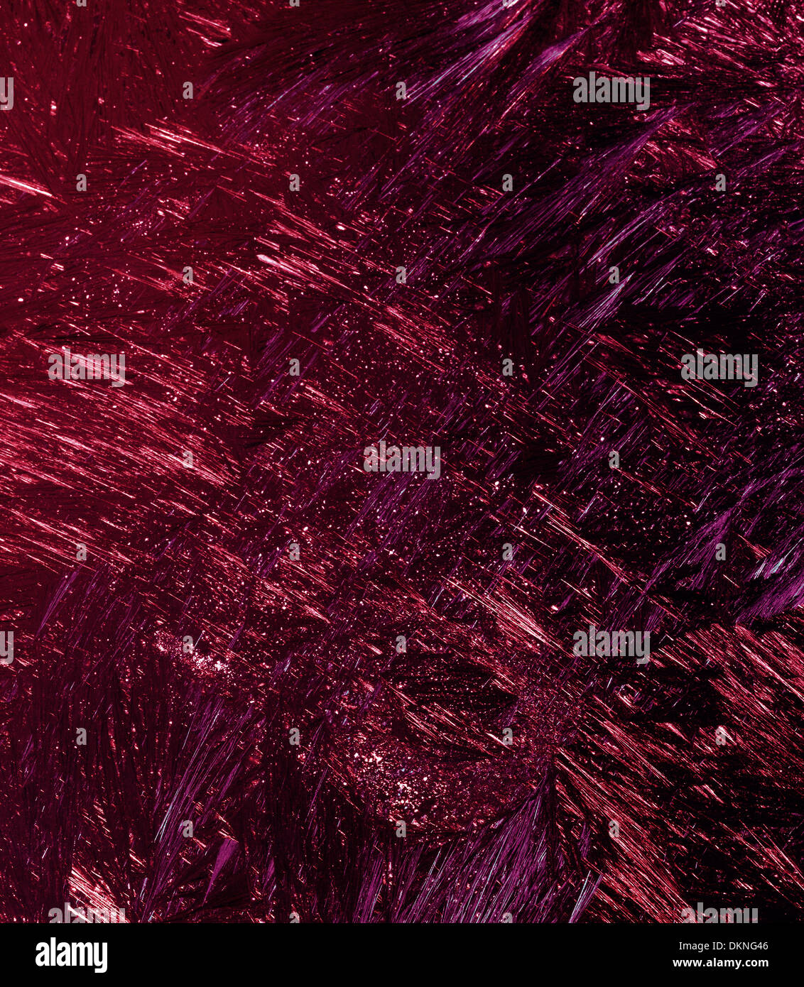 ice block structure with frost pattern, illuminated with red effect ...