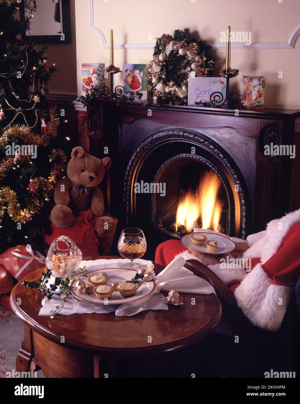Fireplace Christmas Santa Claus Chimney High Resolution Stock ...