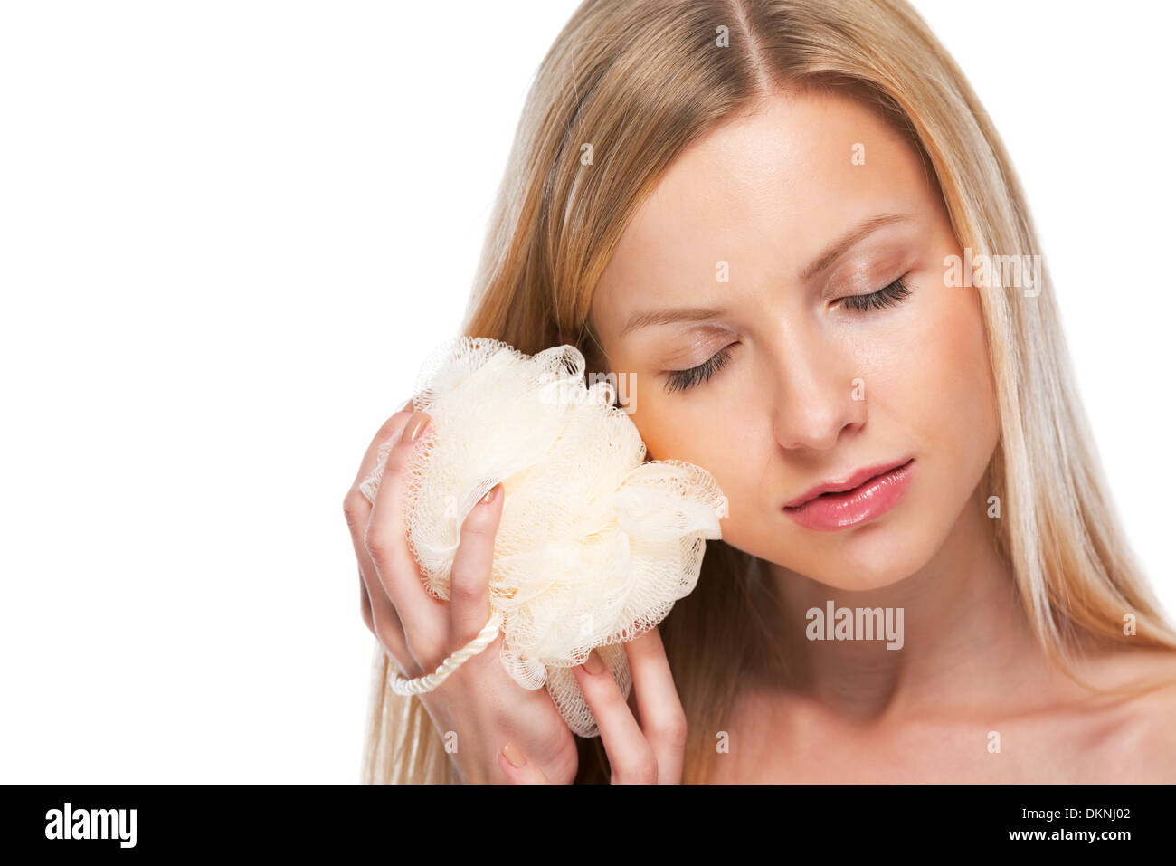 Portrait of relaxed teenage girl holding wisp of bast Stock Photo - Alamy