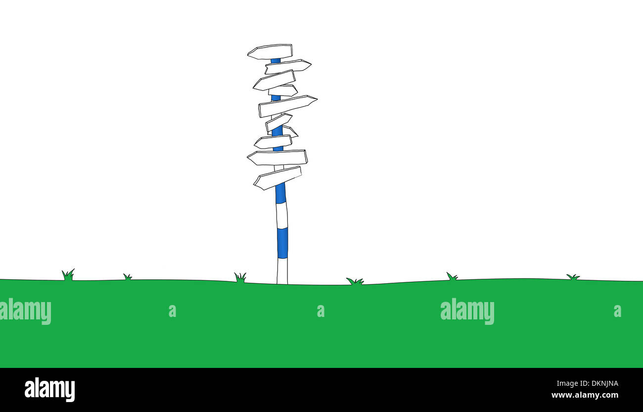 Signpost pointing in many directions hi-res stock photography and ...
