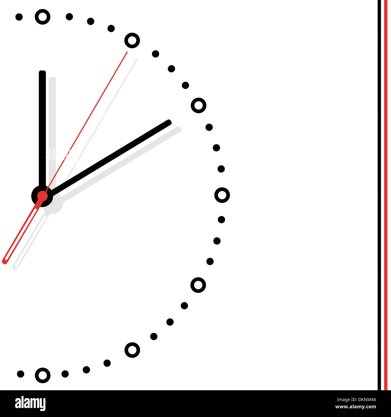Vector illustration of hours on a white background Stock Photo - Alamy