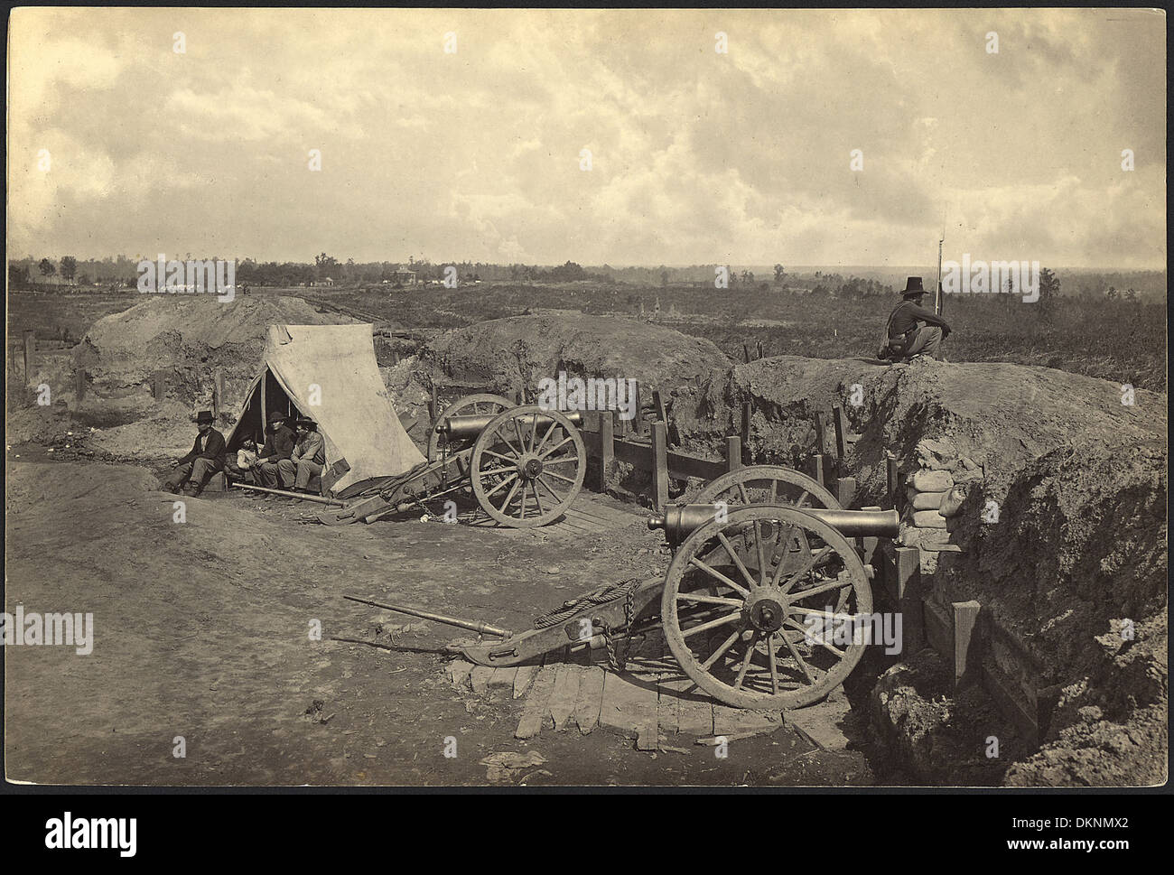 Confederate works in Atlanta, Georgia, shown in a historical image ...