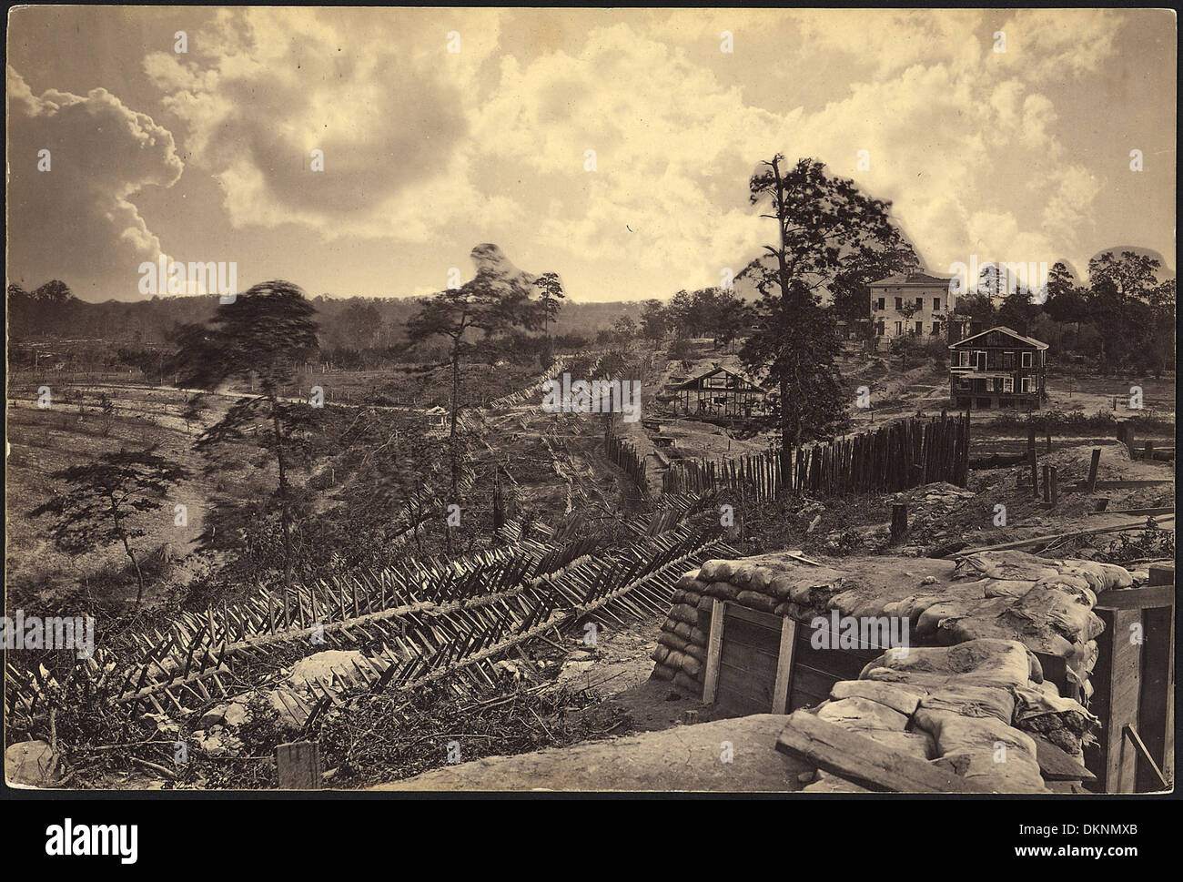 A photograph showing the Confederate works in front of Atlanta, Georgia ...