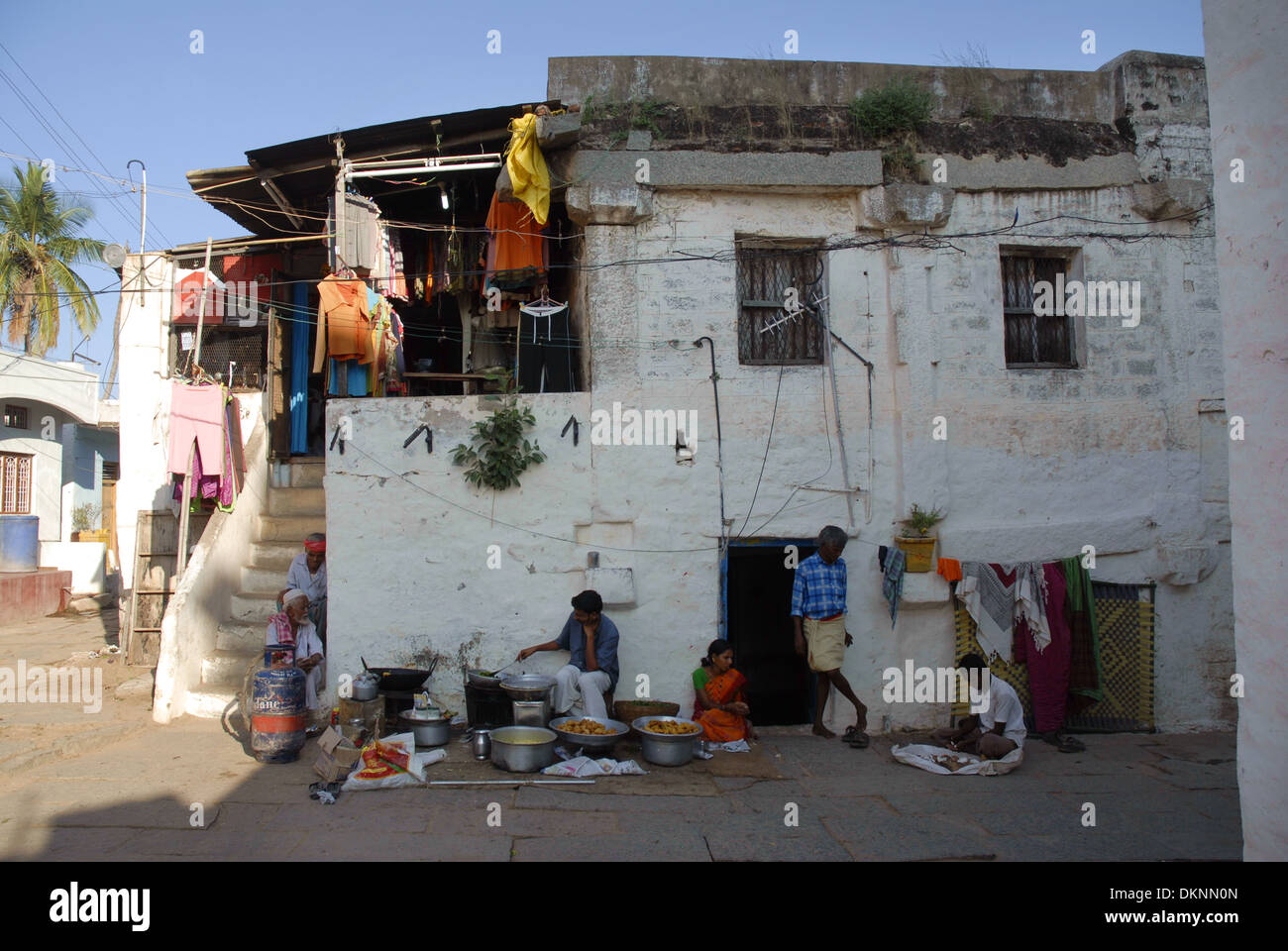 a typical indian street scene Stock Photo - Alamy