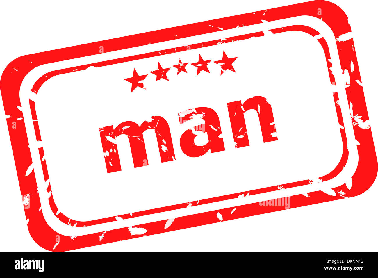 man rubber stamp over a white background Stock Photo - Alamy