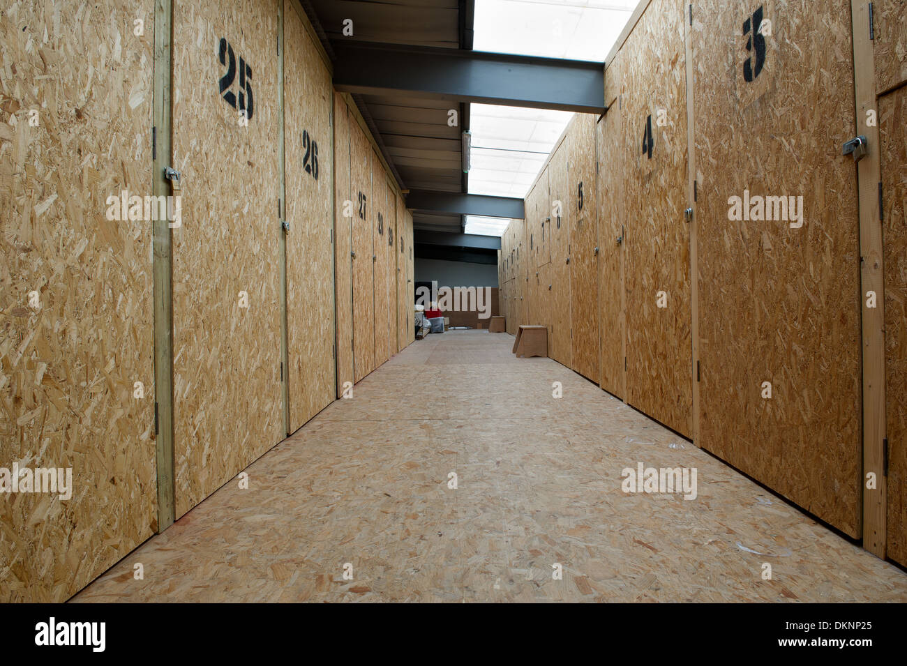 A storage area for bands' equipment in a music rehearsal studio Stock ...