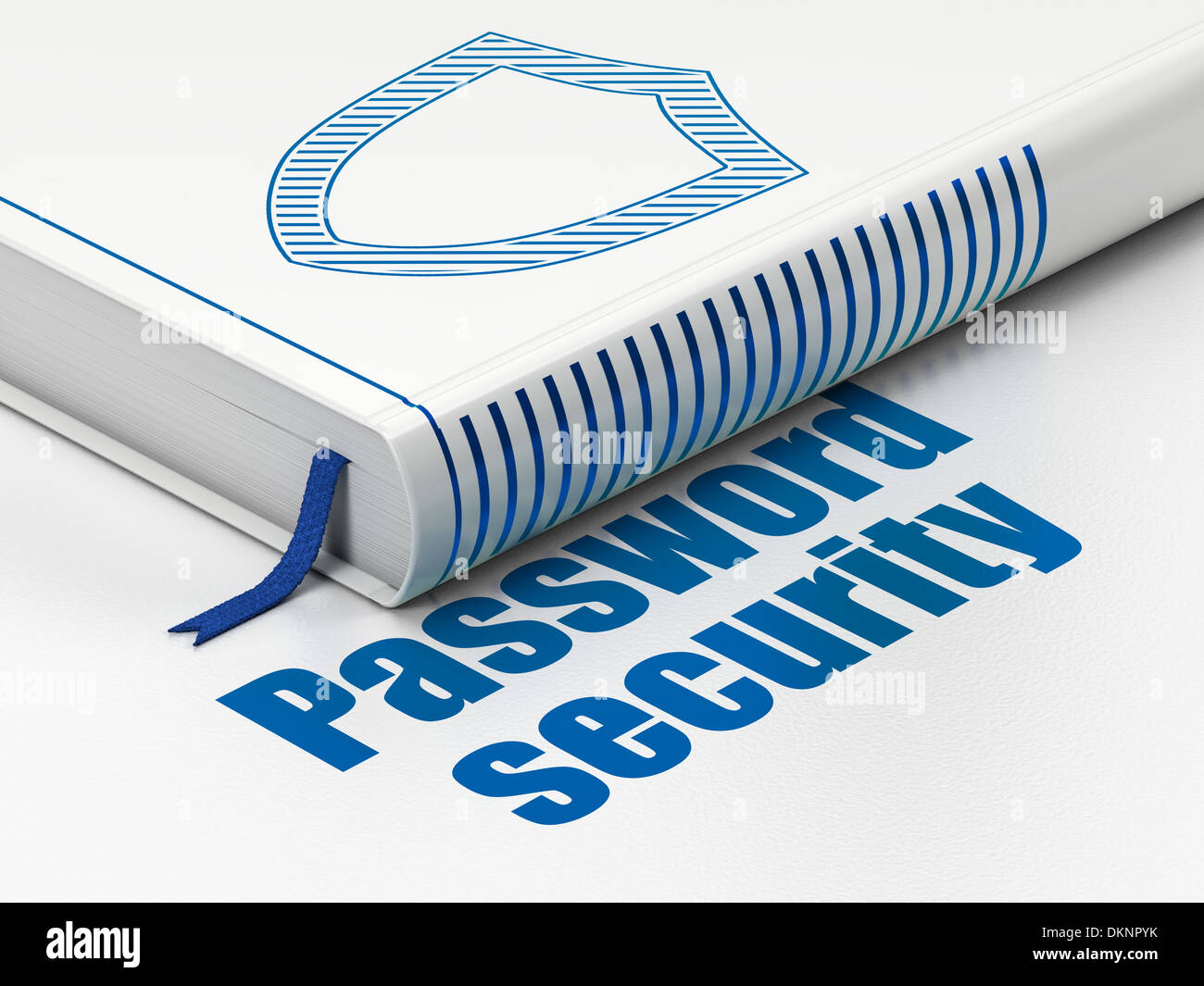 Security concept: book Contoured Shield, Password Security Stock Photo ...