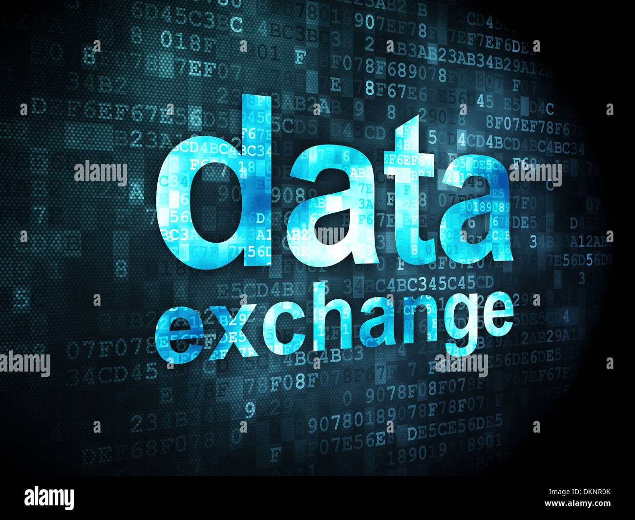 Information concept: Data Exchange on digital background Stock Photo ...