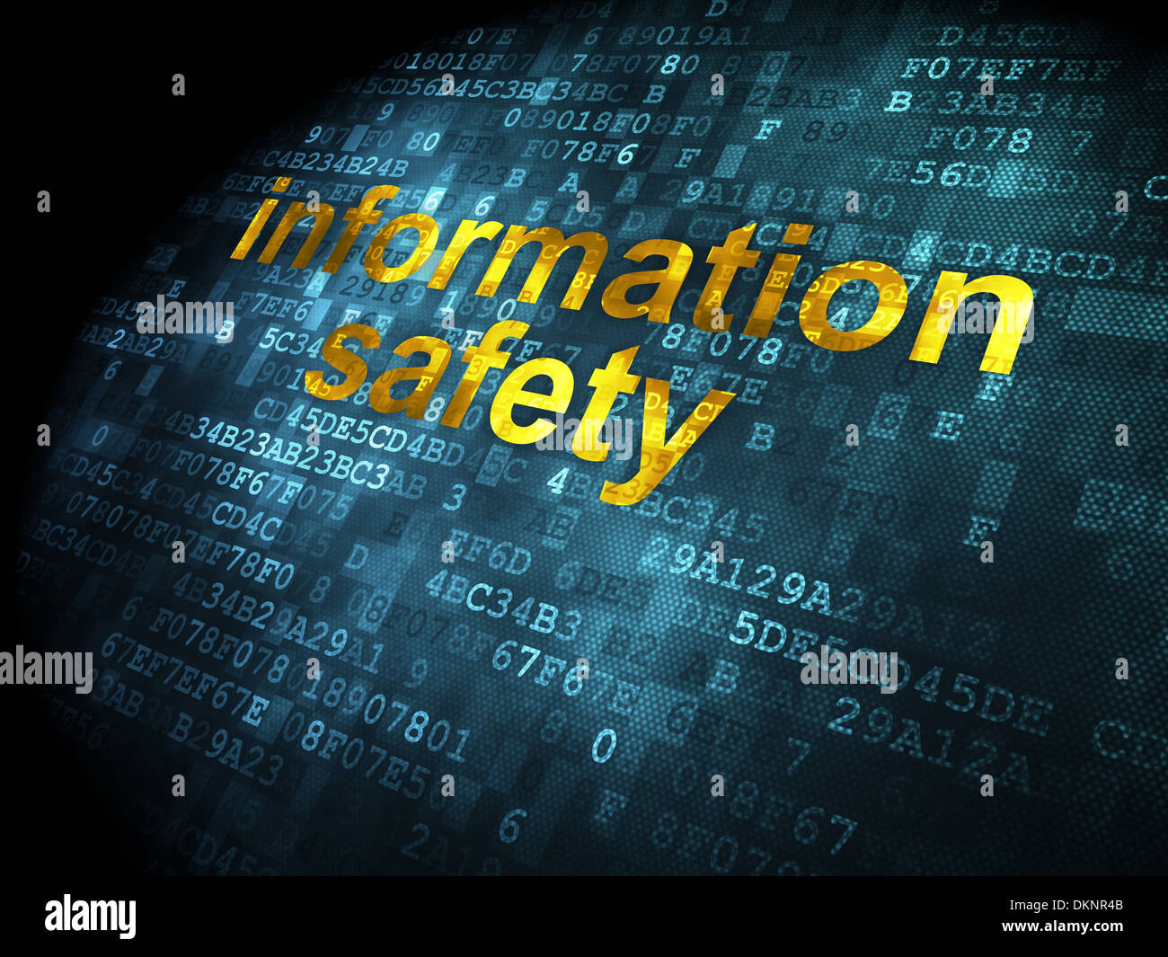Protection concept: Information Safety on digital background Stock ...