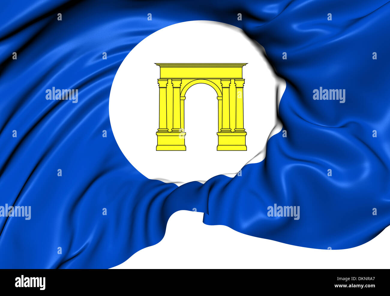 Flag of Roda de Bera, Spain. Close Up Stock Photo - Alamy