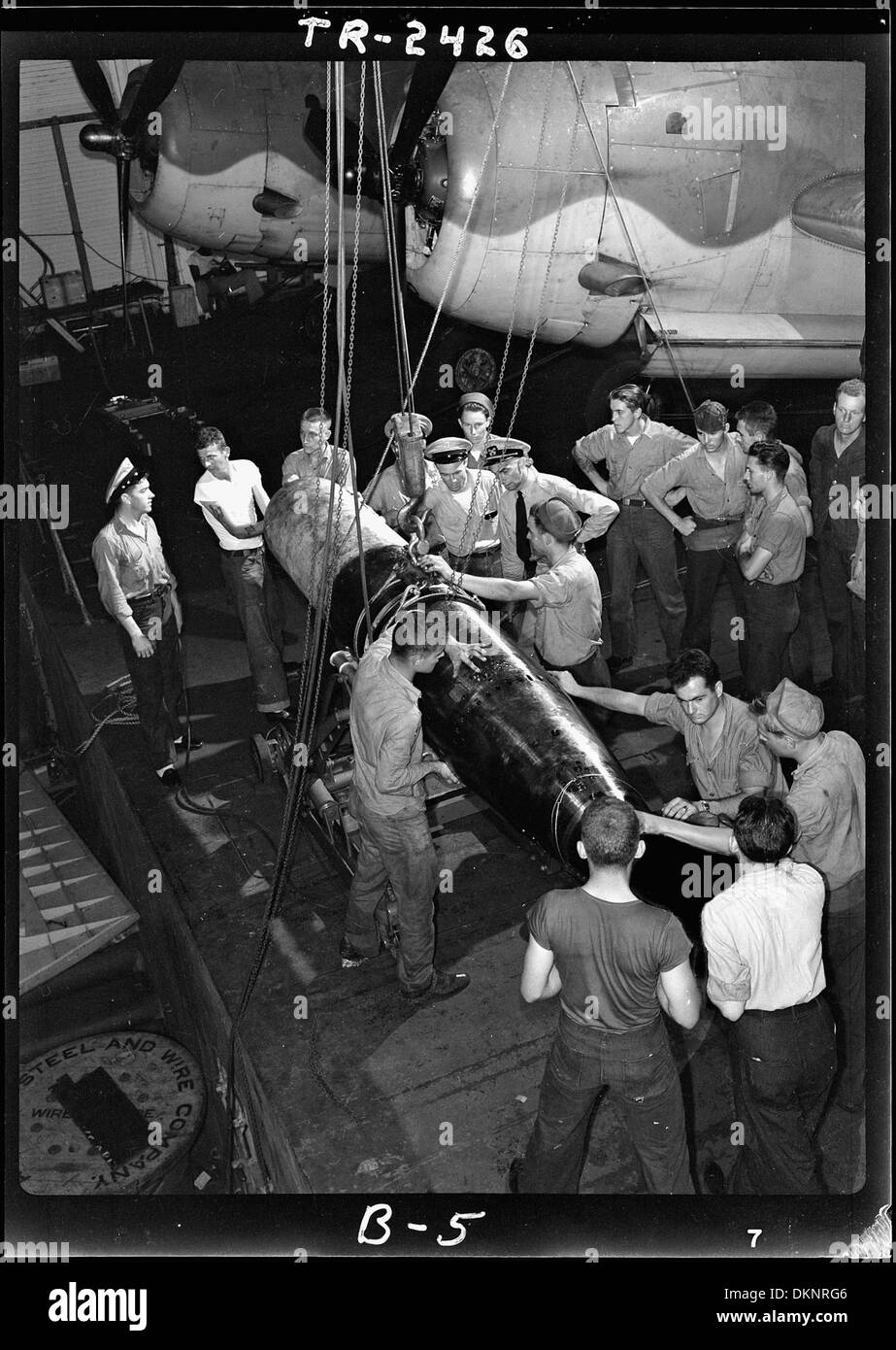 A deadly aerial torpedo carried by the U.S. Navy's Grumman 'Avenger ...