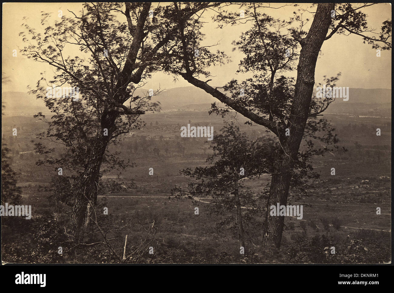 A view of Orchard Knob from Mission Ridge, providing a scenic ...