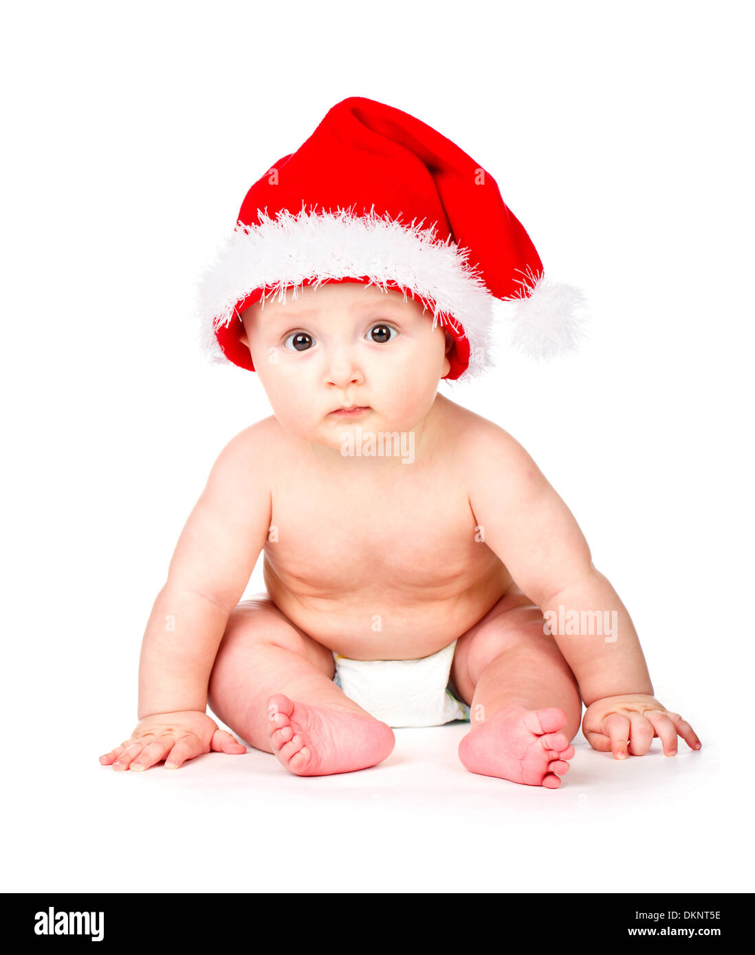 Baby as santa claus hi-res stock photography and images - Alamy