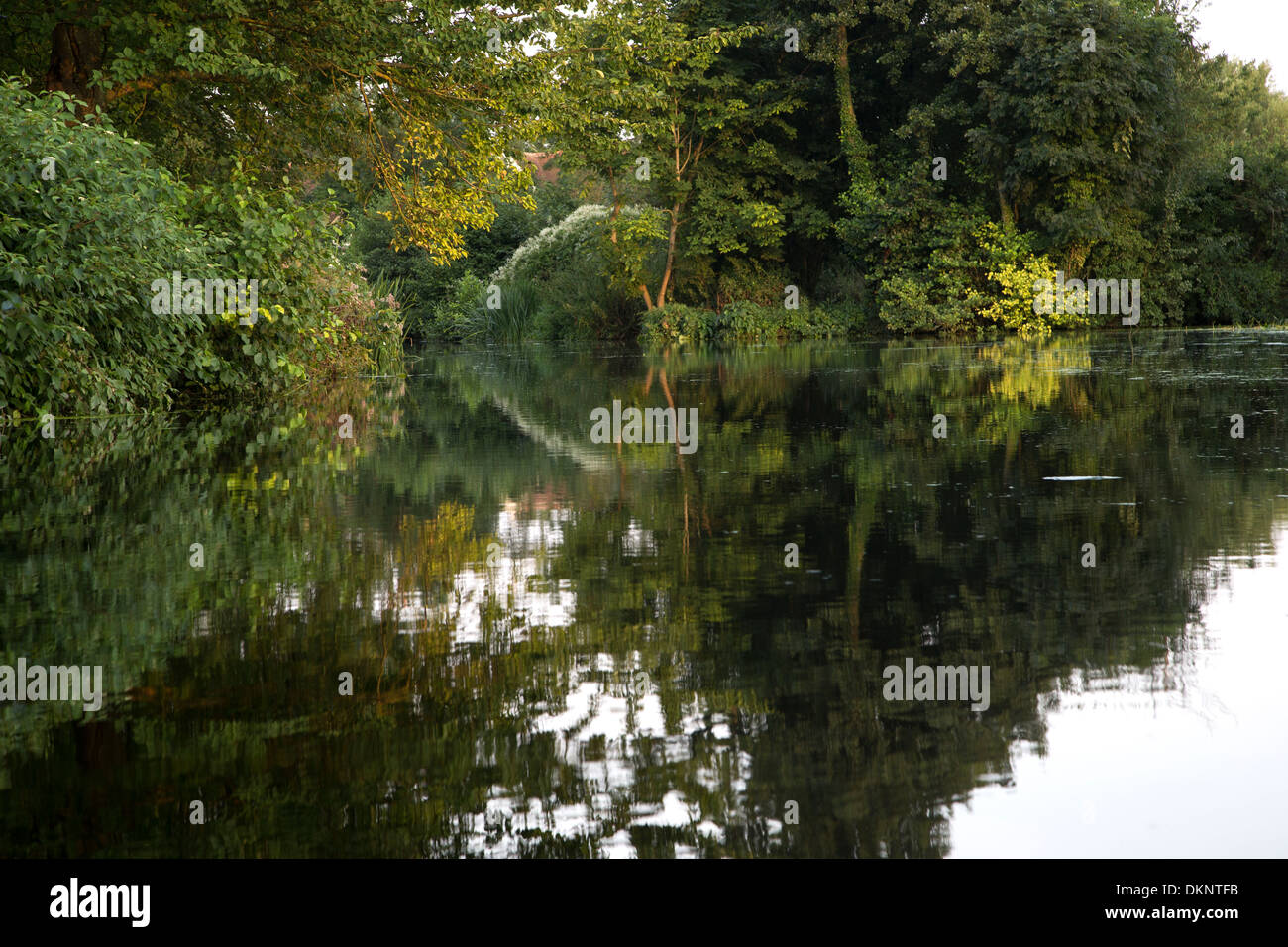 Reflections on the River Stour, Flatford, Suffolk, England, United ...