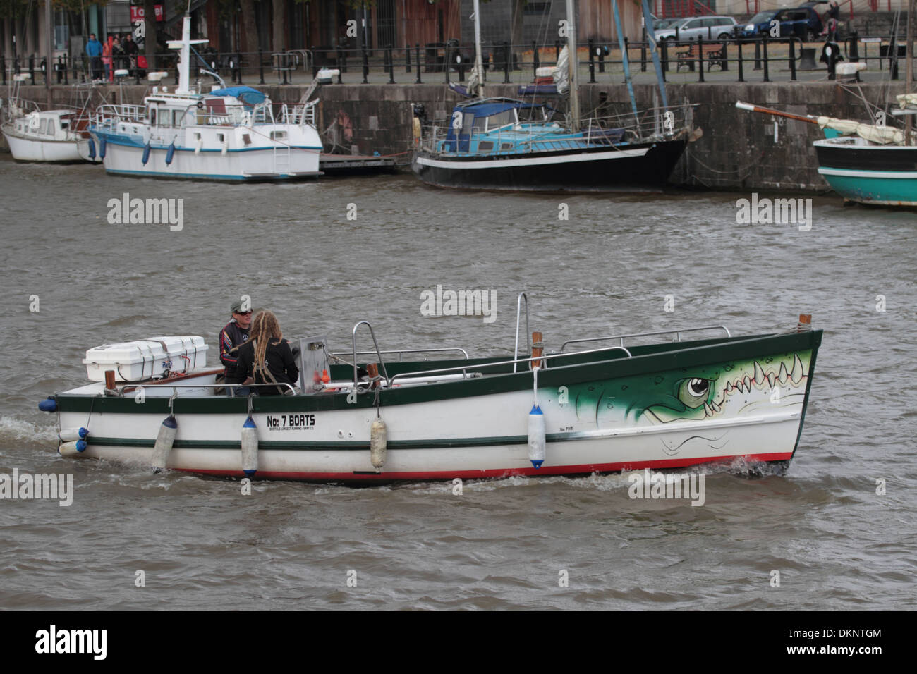 Ferry boat painted with a face. Bristol. UK Stock Photo - Alamy
