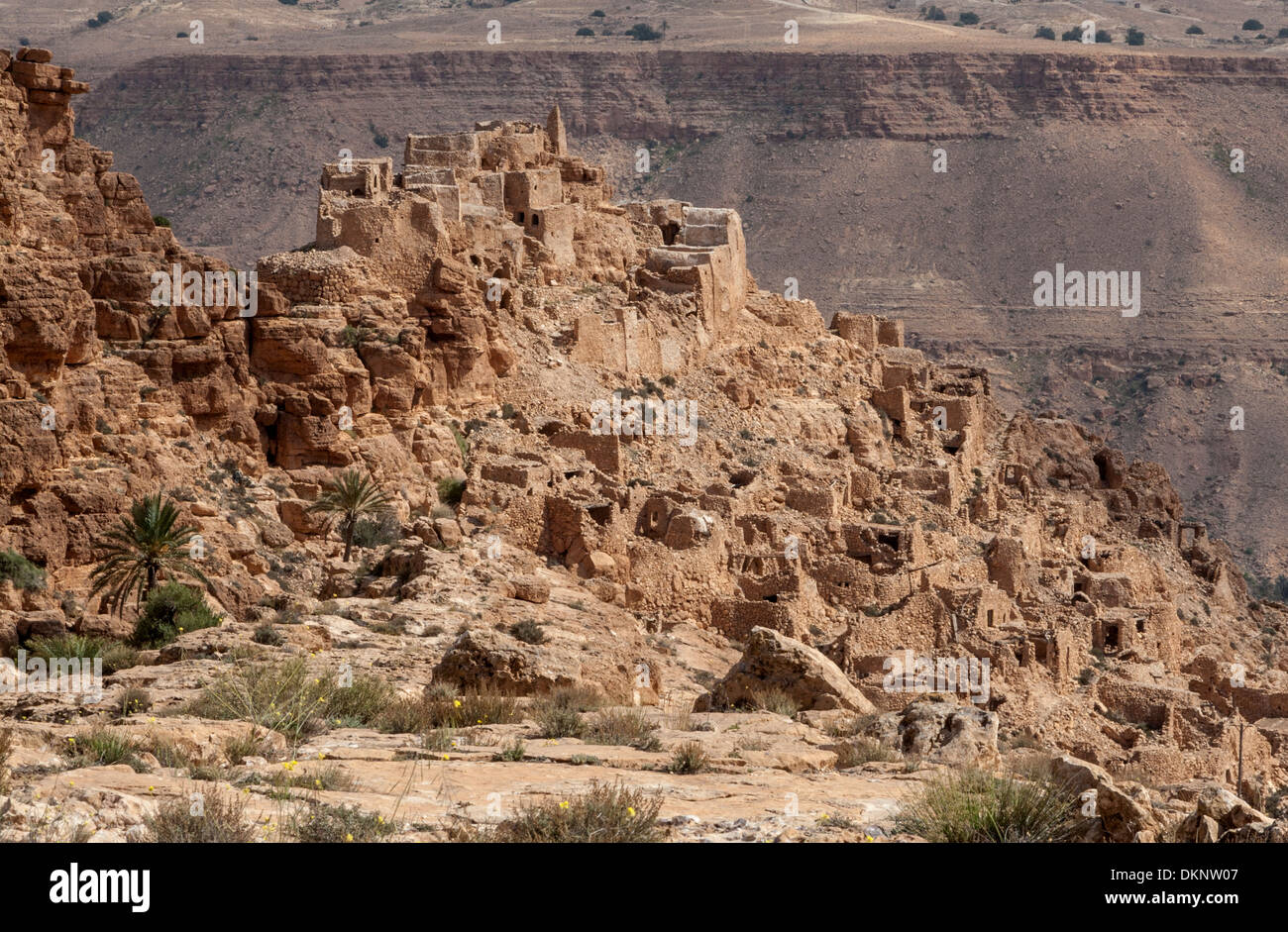 Libya, Jebel Nefusa. Abandoned Berber Village of Forcetta Stock Photo ...