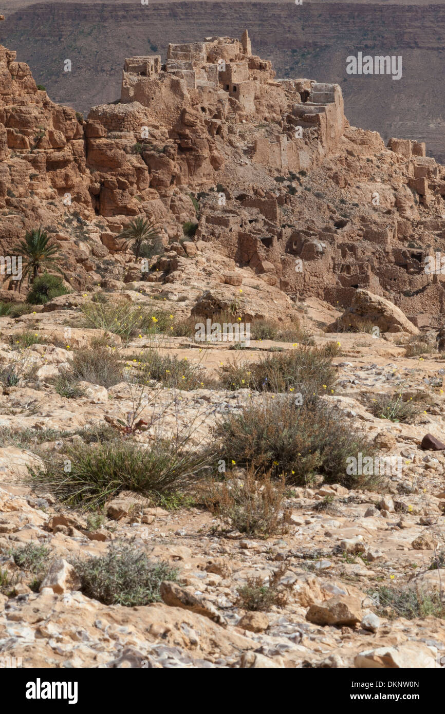 Libya, Jebel Nefusa. Abandoned Berber Village of Forcetta Stock Photo ...