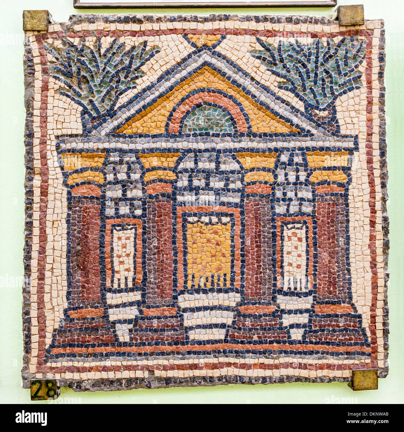 Libya, Qasr Libya. Byzantine Mosaic from the mid-6th Century A.D ...