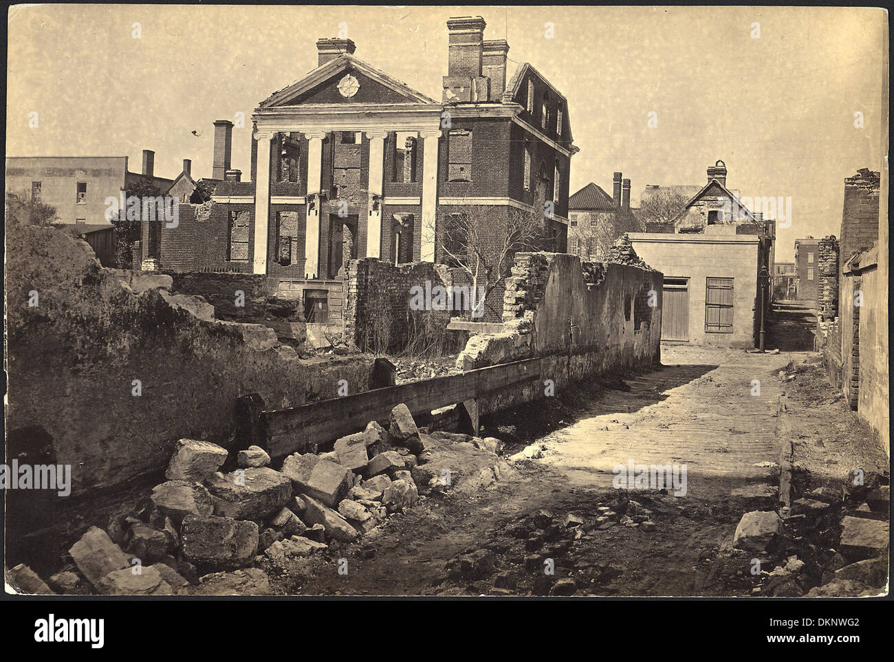 The ruins of the Pinckney Mansion in Charleston, South Carolina, which ...