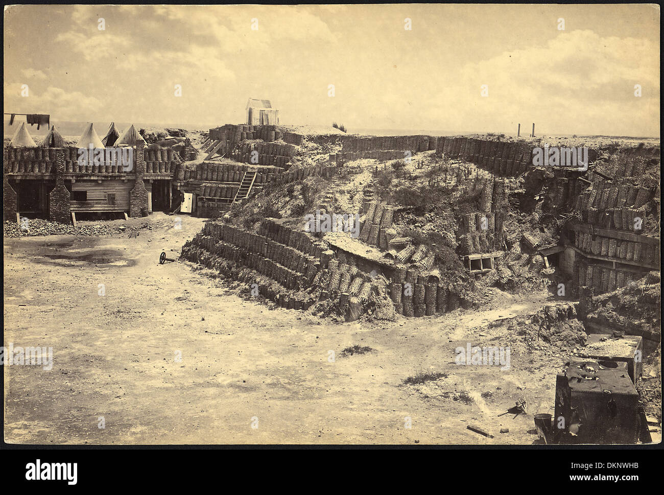 An interior view of Fort Sumter in South Carolina, a historical site ...