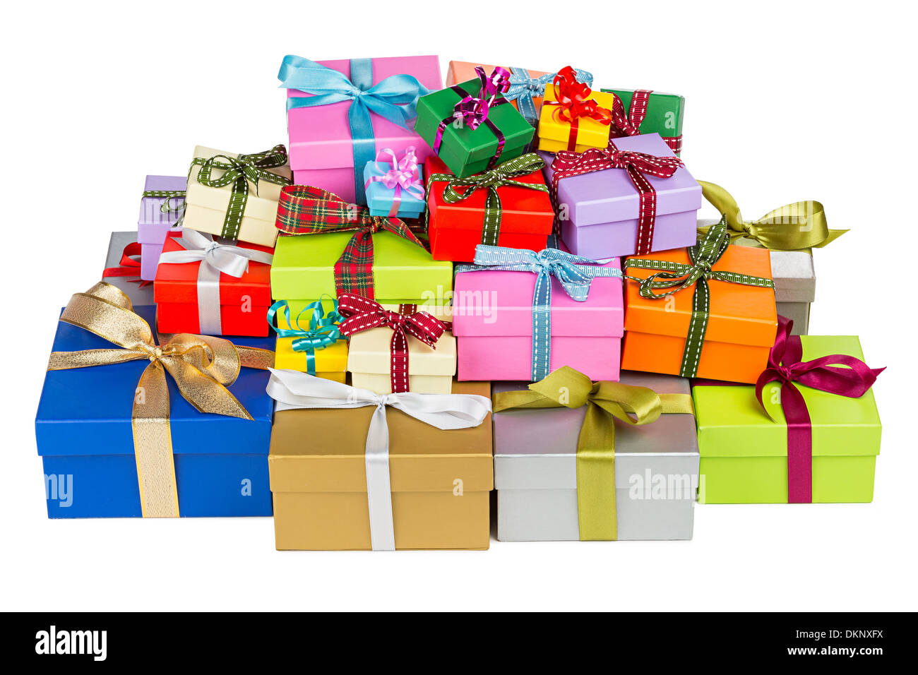 Christmas background boxes santa Cut Out Stock Images & Pictures - Alamy