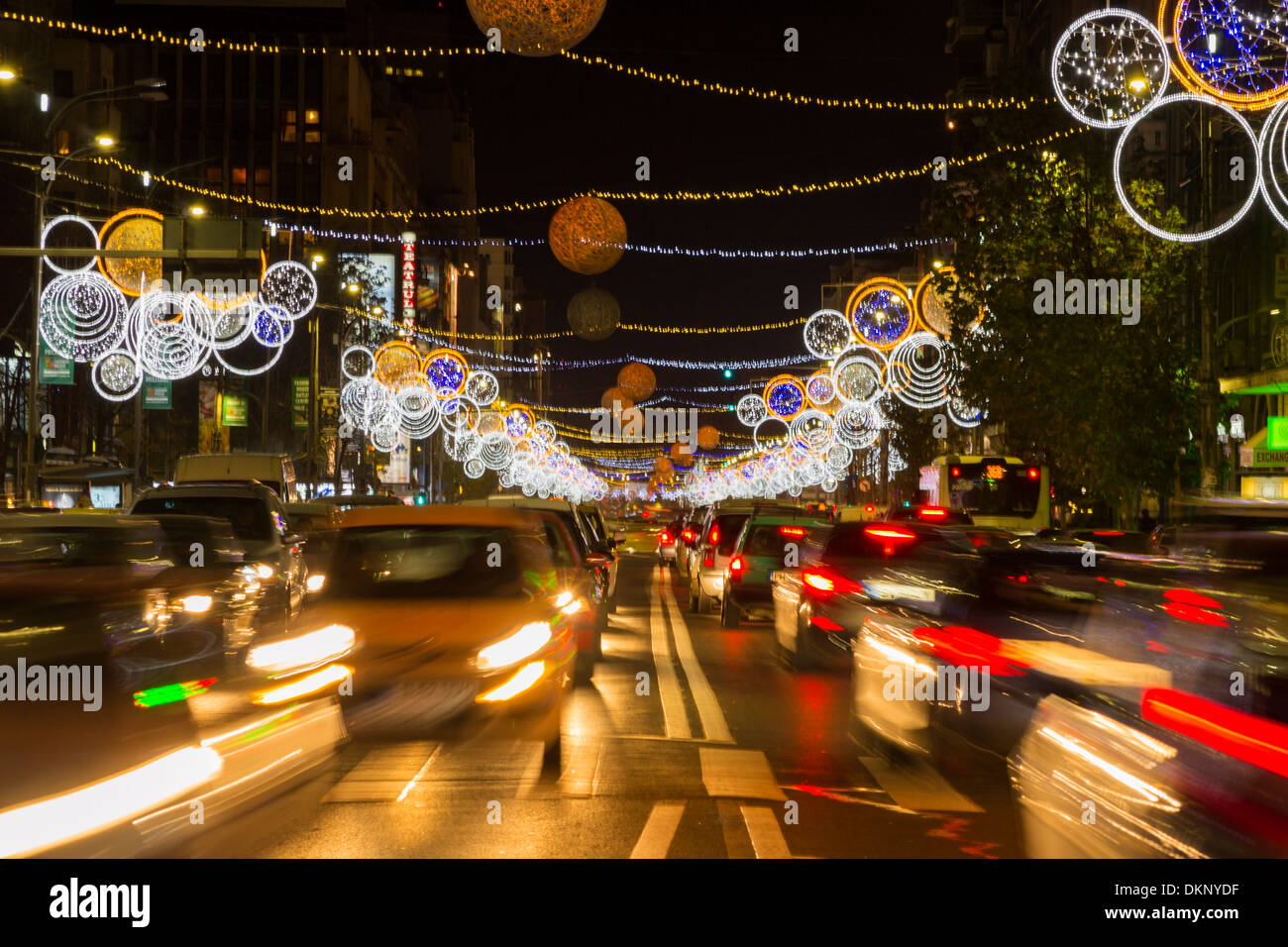 Bucharest Christmas Lights Stock Photo - Alamy