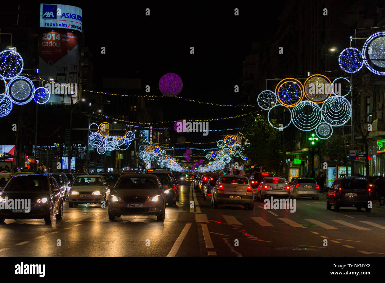 Bucharest Christmas Lights Stock Photo - Alamy