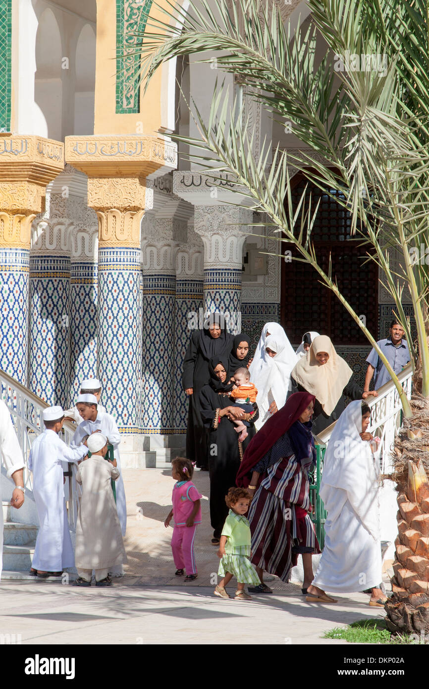 Libya, Zliten. Women Leaving the Mausoleum of Sidi Abdulsalam al-Asmar ...