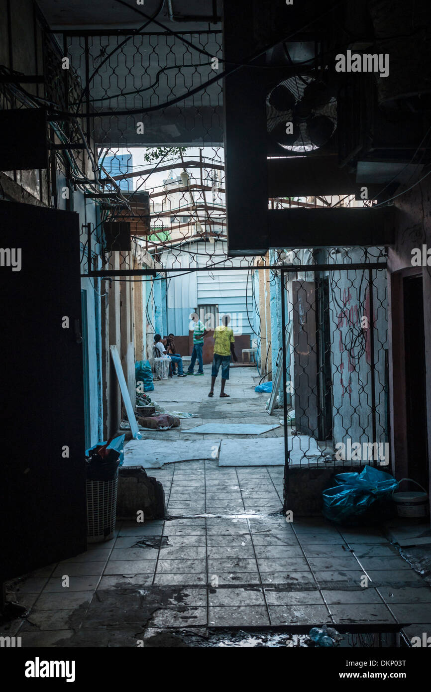 Tel Aviv, Israel. Immigrant children in a slum in a very poor area near ...