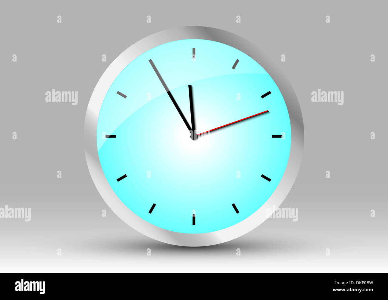 Clock showing five to twelve Stock Photo - Alamy