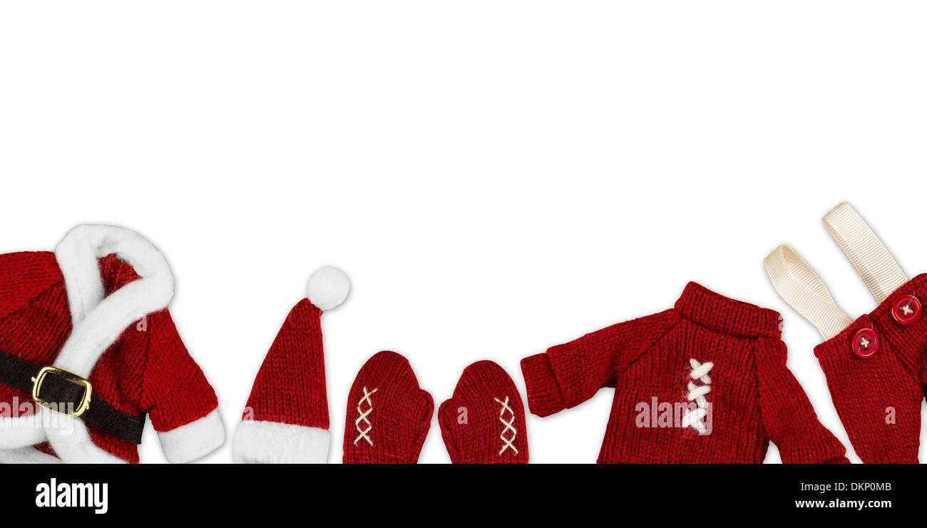santa claus clothes in front of white background Stock Photo - Alamy