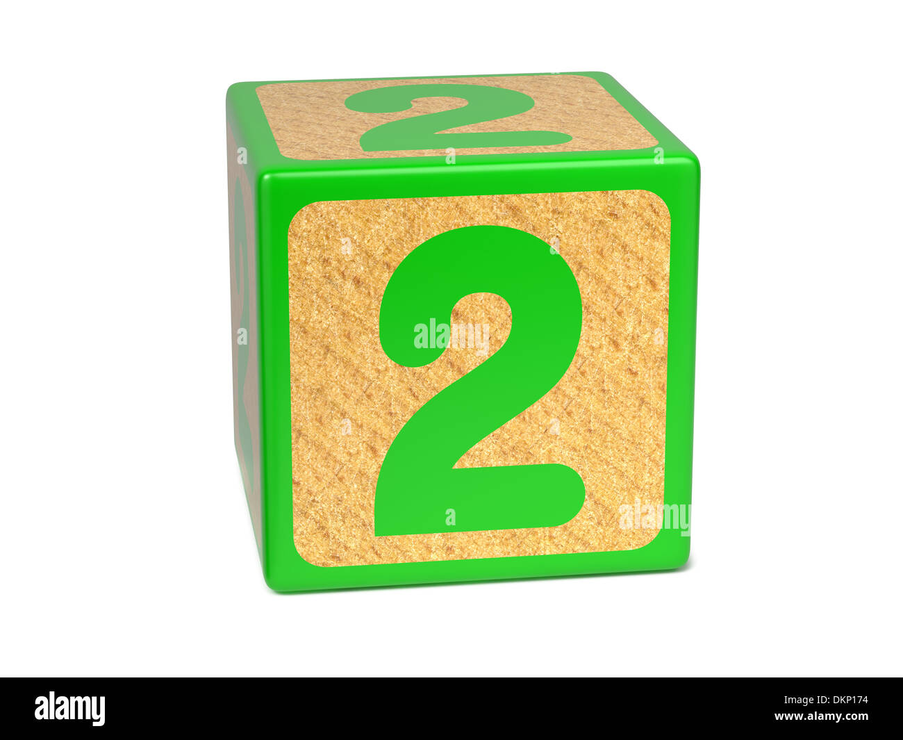Number 2 - Childrens Alphabet Block Stock Photo - Alamy